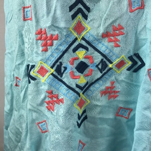 Truth NYC | Tops | Truth Nyc Tribal Print Blue Crinkle Tank Size L ...